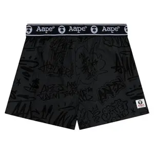AAPE Moonface Graffiti Boxers /black - Grey