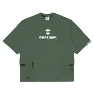 AAPE Moonface Flap Pocket Tee 'khaki - Tan