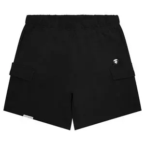 AAPE Now Moonface Logo Cargo Sweat Shorts - Black