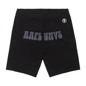 AAPE Moonface Patch Jacquard Logo Shorts - Black