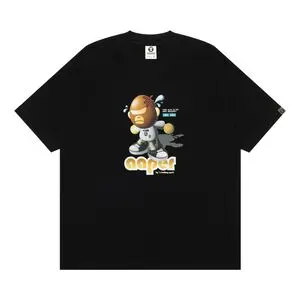AAPE R Moonface Graphic Tee - Black
