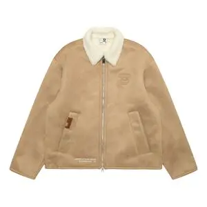 AAPE Moonface Zip-up Jacket 'beige/brown - Tan