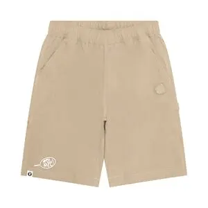 AAPE Moonface Logo Patch Shorts 'beige/grey - Tan