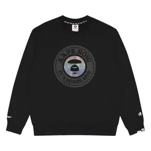 AAPE Moonface Graphic Relaxed Sweatshirt - Black