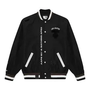 AAPE Moonface Embroidered Jacket - Black