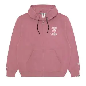 AAPE Basic Zip Up Sweatshirt /grey - Pink
