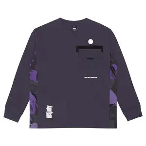 AAPE Moonface Chest Pocket Long-sleeve Tee /purple - Grey