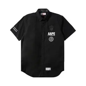 AAPE Badge Appliqué Logo Button-down Shirt - Black