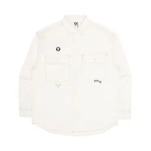 AAPE Moonface Workwear Shirt 'ivory - Cream