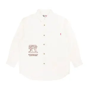 AAPE Logo Embroidered Shirt 'ivory - Cream