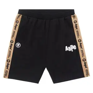 AAPE Moonface Embroidered Sweat Shorts - Black