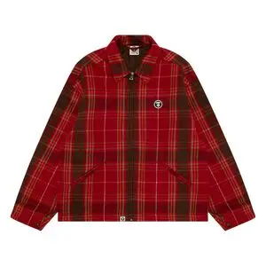 AAPE Now Moonface Check Jacket /orange - Red