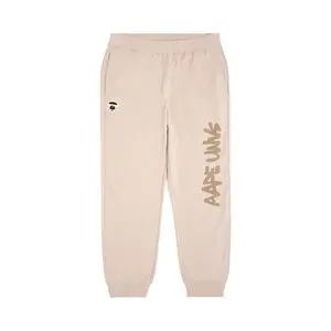 AAPE Moonface Patch Sweatpants 'beige/grey - Tan