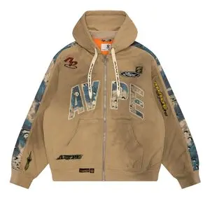 AAPE Logo Hooded Jacket 'beige/light