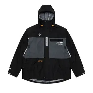AAPE Moonface Convertible Utility Hooded Jacket - Black