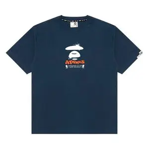 AAPE Unvs Moonface Graphic Tee 'navy - Blue