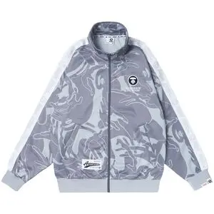 AAPE Moonface Embroidered Track Jacket /multi - Grey