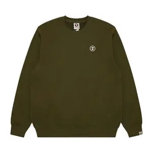 AAPE Now Moonface Crewneck Sweater 'khaki - Tan