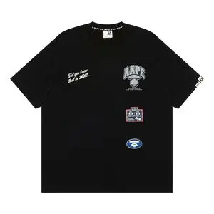 AAPE Moonface Logo Printed Tee - Black