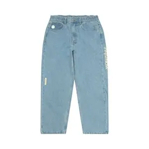AAPE Now Moonface Logo Jeans /light - Blue