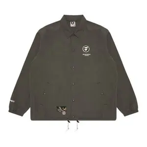 AAPE Moonface Patch Coach Jacket 'khaki/grey - Tan