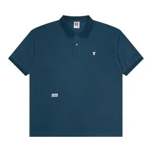 AAPE Now Moonface Logo Polo Shirt 'navy
