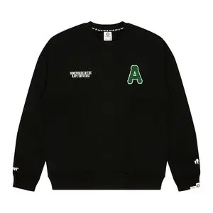 AAPE Letter Logo Crew Neck Sweatshirt - Black