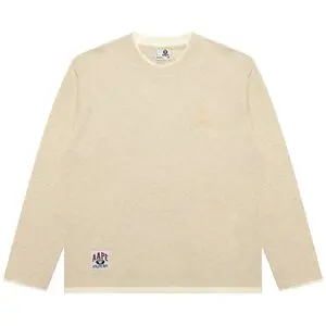 AAPE A' Long Sleeve Tee 'beige/heather