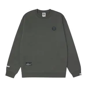 AAPE Moonface Patch Sweatshirt 'khaki/grey - Tan
