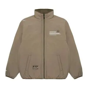 AAPE Moonface Patch Zip-up Jacket 'beige/dark - Tan