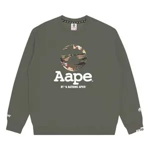 AAPE Moonface Camo Print Sweatshirt 'khaki/grey - Tan