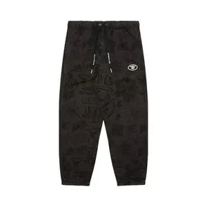 AAPE Moonface Graffiti-patterned Sweatpants /black - Grey