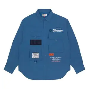 AAPE Moonface Multipocket Shirt /grey - Blue