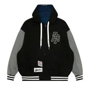 AAPE Logo Zip-up Hooded Jacket - Black