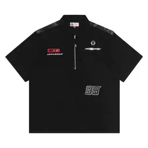 AAPE Logo Zip Polo Shirt