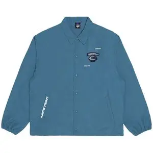 AAPE Moonface Graphic Coach Jacket /grey - Blue