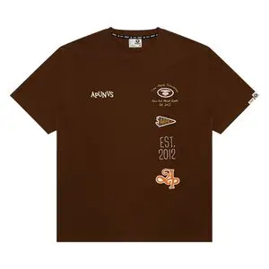 AAPE Unvs Multi-logo Tee - Brown