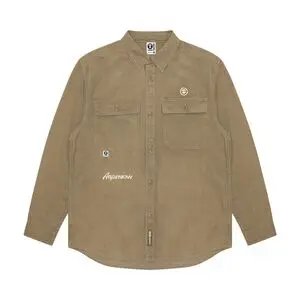 AAPE Moonface Patch Pockets Shirt 'beige - Tan