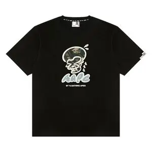 AAPE Unvs Graffiti Skull Graphic Tee - Black