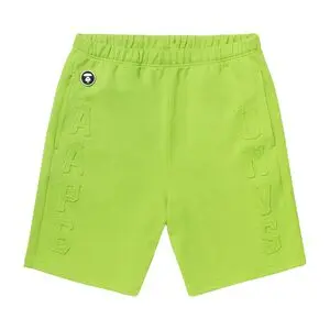AAPE Moonface Logo Embossed Sweat Shorts /beige - Green