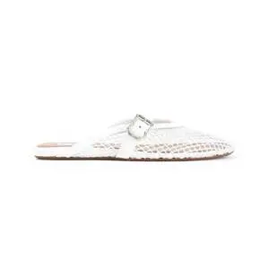 Alaïa Fishnet Flat Mules - White