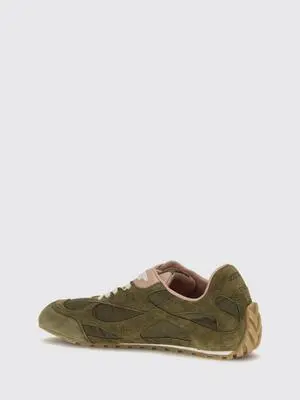 Bottega Veneta Orbit Suede And Nylon Sneakers With Notched Sole - Green