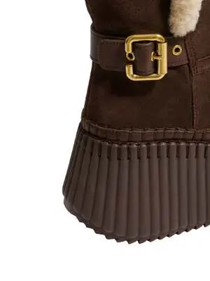 Chloé Stivaletti Nama In Camoscio Con Fodera In Shearling