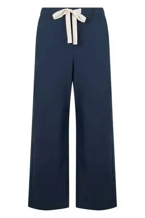Max Mara Loose Cotton Pants - Blue