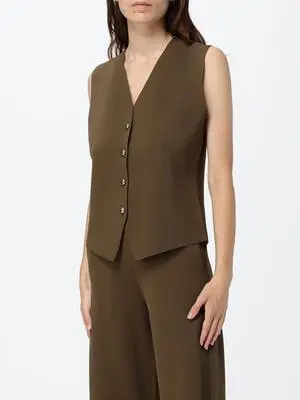 Max Mara Fuggito Single-breasted Slim Fit Tailored Vest - Green
