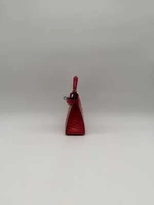 Hermès Mini Kelly Rouge De Coeur Shiny Alligator Palladium Hardware