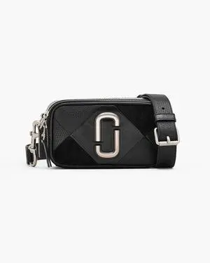 Marc Jacobs The Suede Patchwork Snapshot Bag - Black Multi