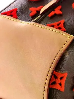 LOUIS VUITTON Deauville Cube Bag Monogram Tuffetage Canvas Handbag