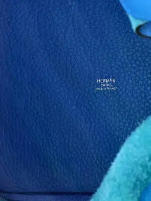 Hermès Picotin Lock Bag Clemence Mm Bucket Bag - Blue