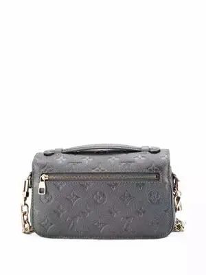 LOUIS VUITTON Pochette Metis Monogram Empreinte Leather East West Crossbody Bag - Grey